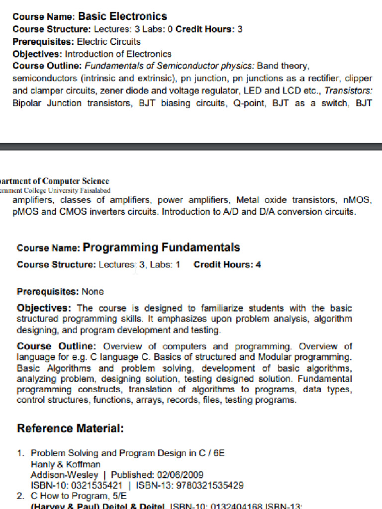 1st Sem Outline | PDF