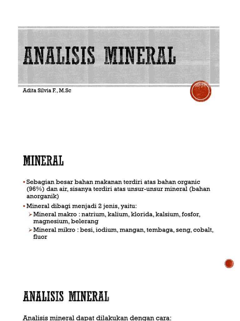 Analisis Mineral | PDF