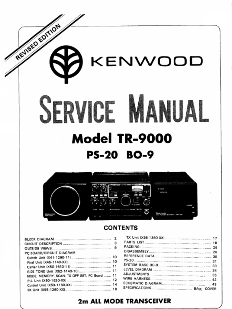tr9000 ps20 Bo9 Service | PDF