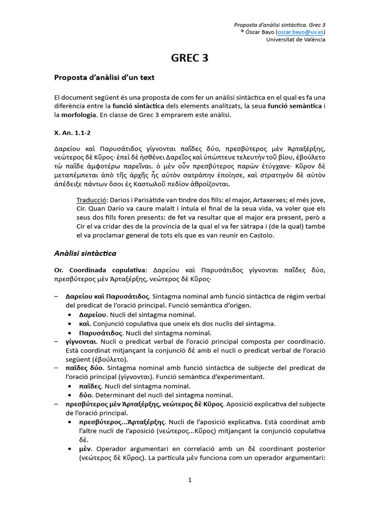 GR3 Document1 PropostaAnalisisSintactica | PDF
