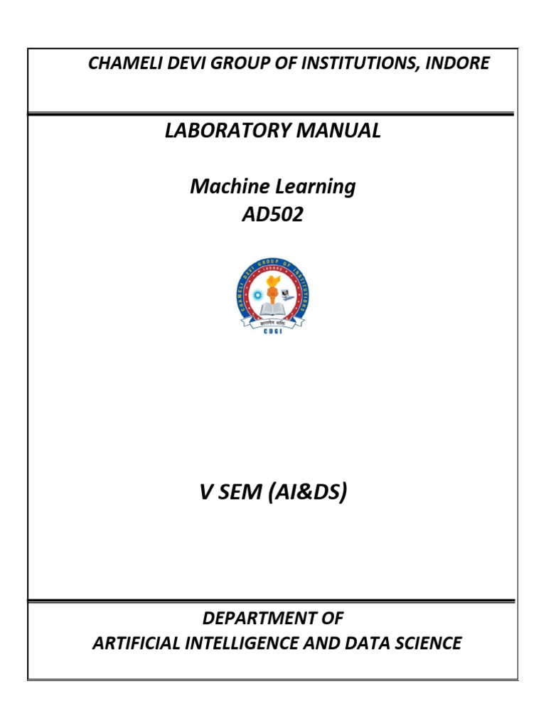AD-502 Machine Learning Lab_Exp 1-10 (1) | PDF | Support Vector Machine | Statistical Classification