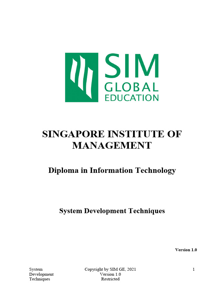 DIT SDT Study Guide | PDF | Use Case | Software Development Process