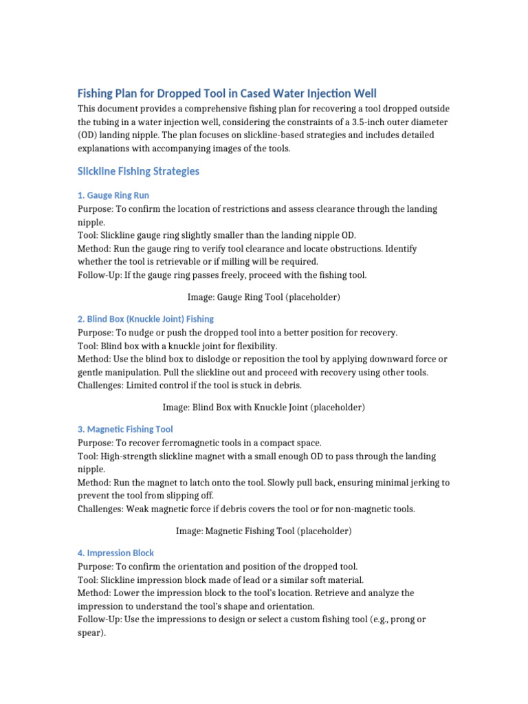 Fishing_Plan_Slickline | PDF