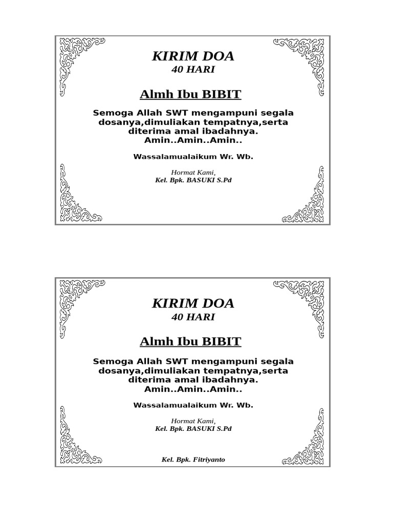 Undangan Kenduri | PDF