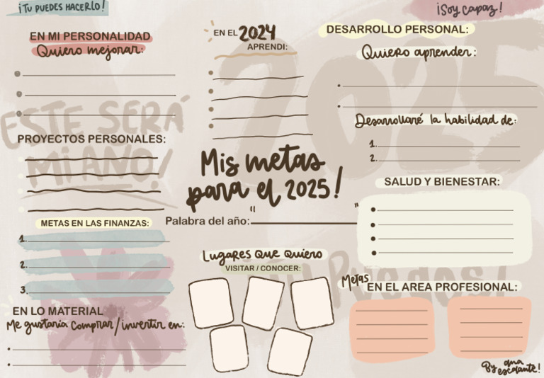 Mapa de Metas 2025 by Ana Escalante | PDF