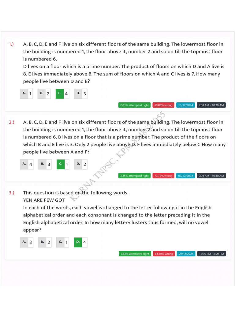 Karna Reasoning Set 01 | PDF