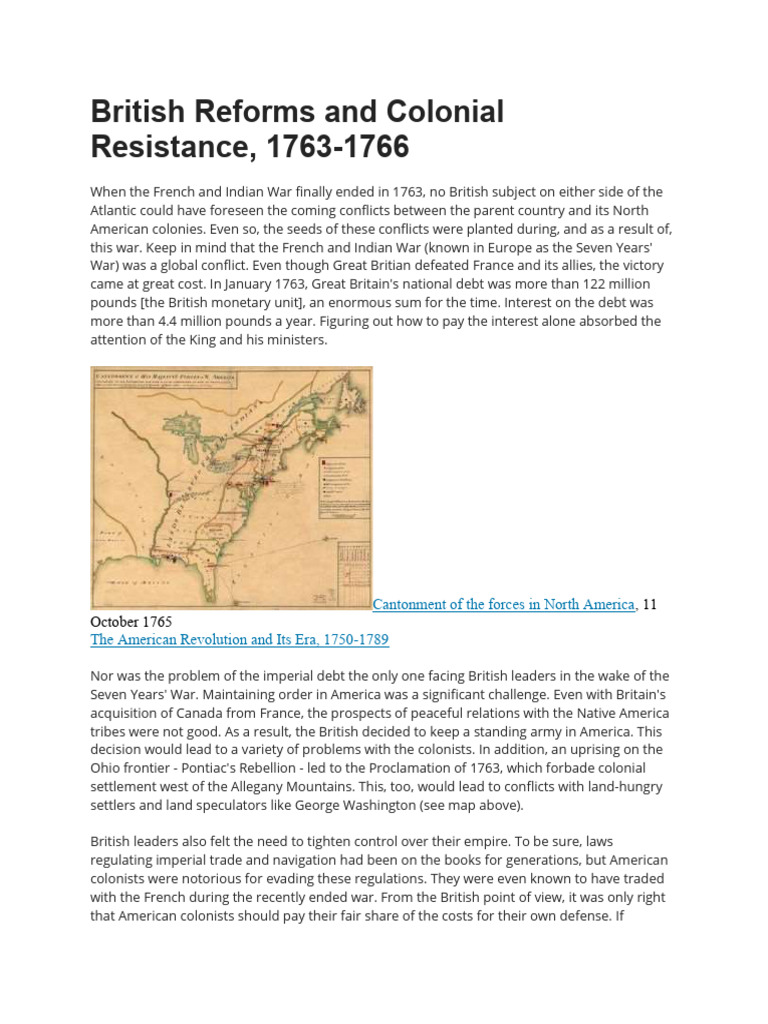 British Colonial Reforms and Resistance | PDF | British Empire ...