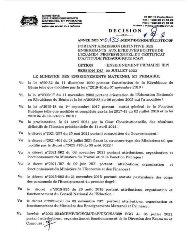 Liste Des Admis Au Cap 6446c445e0779523512585 2 | PDF