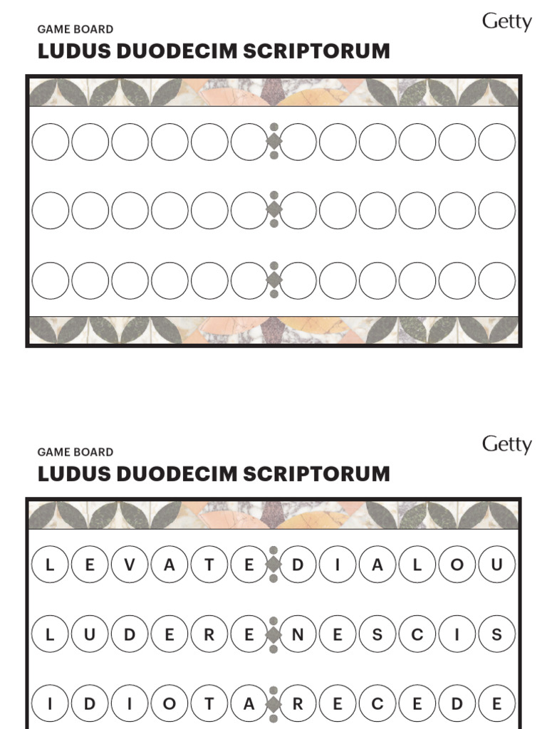 Ludus Duodecim Scriptorum Game | PDF | Board Games | Gaming