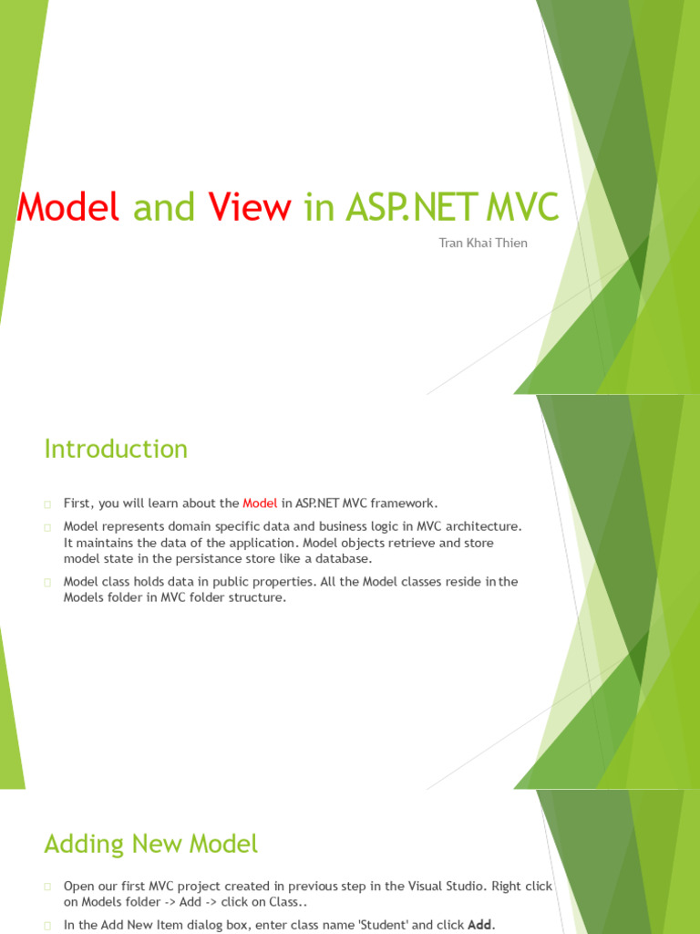 ASP.NET MVC - Model-View_lab06 | PDF | Model–View–Controller | Html ASP.NET MVC - Model-View_lab06 | PDF | Model–View–Controller | Html