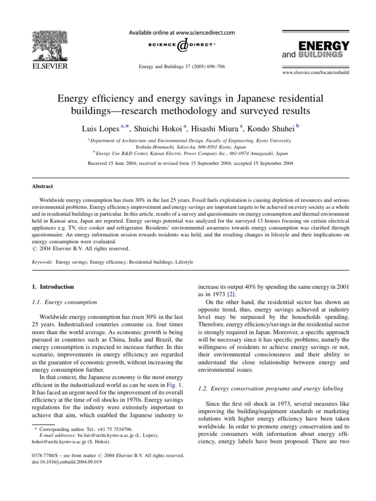 Energy Efficiency and Energy Savings In | PDF | Energy Conservation ...