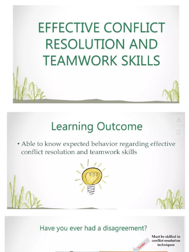 Work Immersion Conflict Resolution | PDF | Conflict Resolution | Organizational Behavior