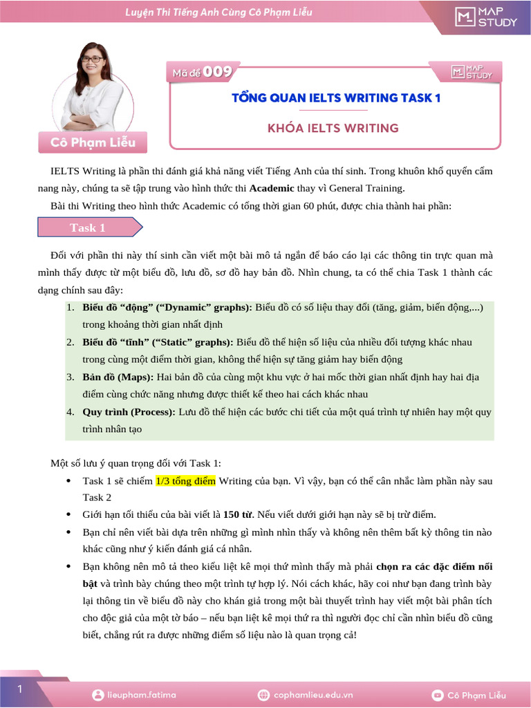 1 - T NG Quan Ielts Writing Task 1 | PDF