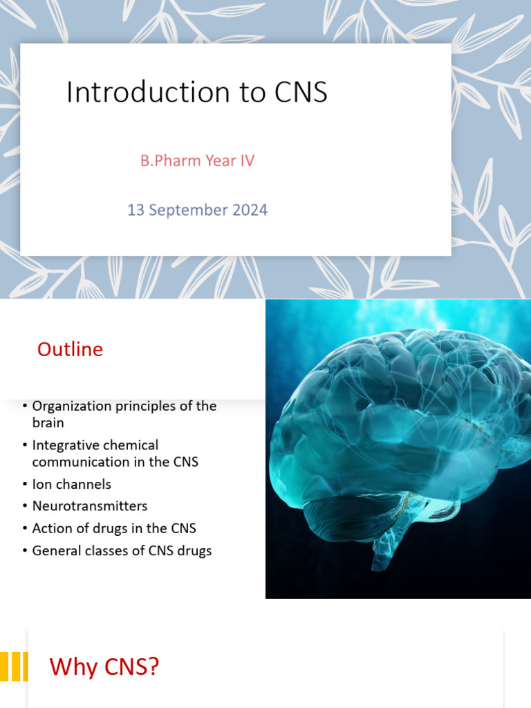 Cns pharmco final (1) | PDF | Chemical Synapse | Excitatory Postsynaptic Potential