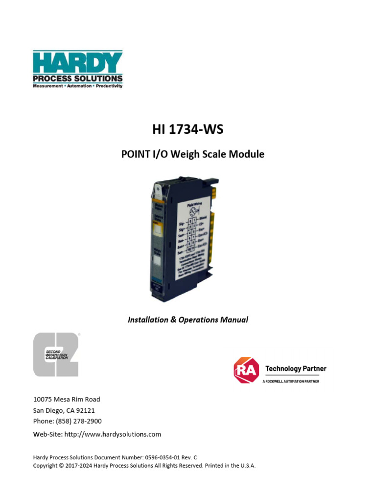 HI1 734-W WS: Poin Nti/Ow Weigh SC Cale Mod Dule | PDF ...