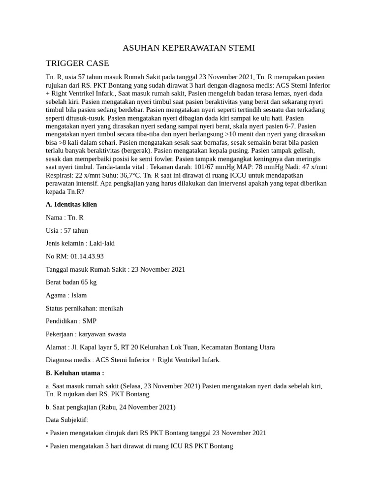 Asuhan Keperawatan Stemi | PDF