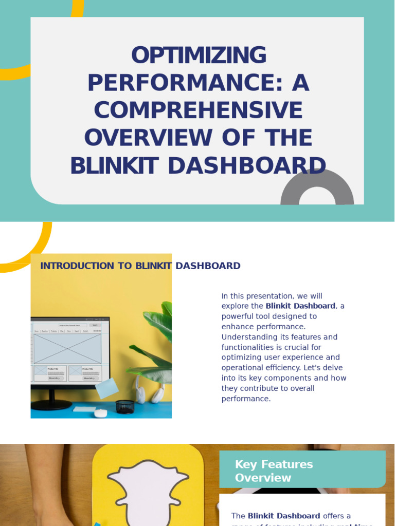 Slidesgo Optimizing Performance A Comprehensive Overview of The Blinkit Dashboard ...