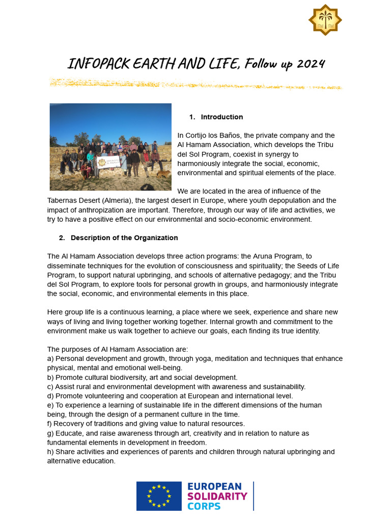 Infopack 4 r1 2023 Earth and Life Long Term 2024 | PDF | Sustainability ...