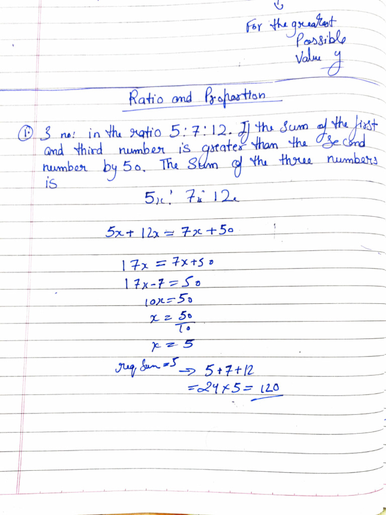 Ratio and Proportion Beginer Questions | PDF