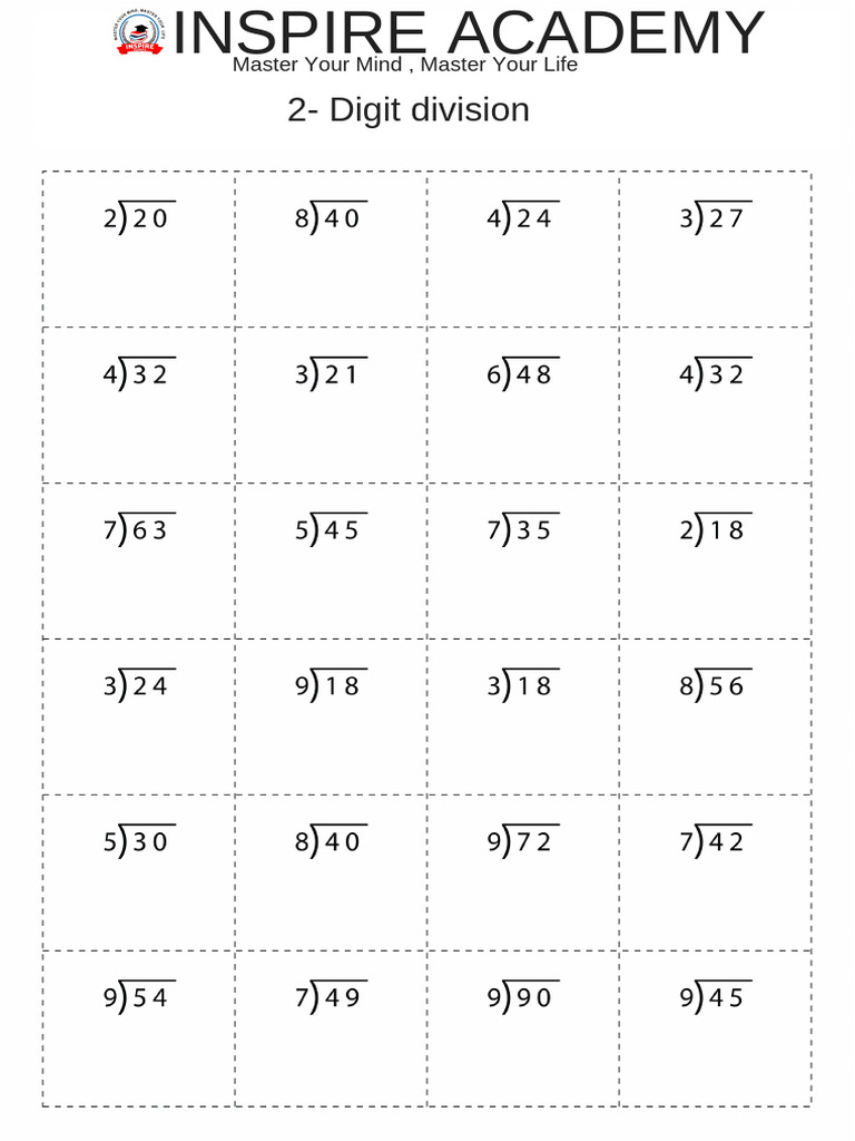 Printable Division Worksheets | PDF