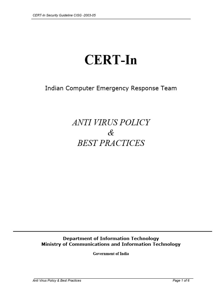 Free Spectrum Antivirus Guidelines | PDF | Computer Virus | Antivirus ...