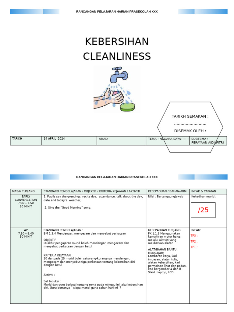 TP2517_-_RPH_2024_PRASEKOLAH__MINGGU_6_KEBERSIHAN_DIRI1 | PDF