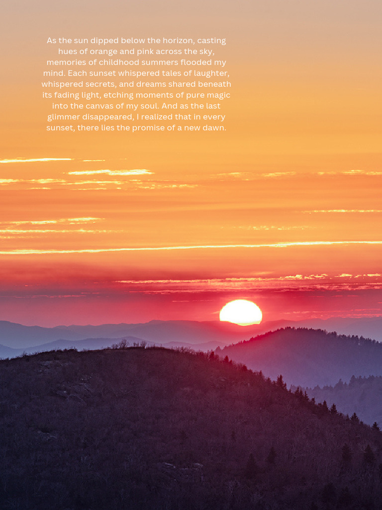 As the Sun Dipped Below the Horizon, Casting Hues of Orange and Pink ...