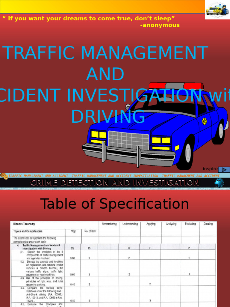 Traffic Management and Accident Investigation | PDF | Traffic | Noise