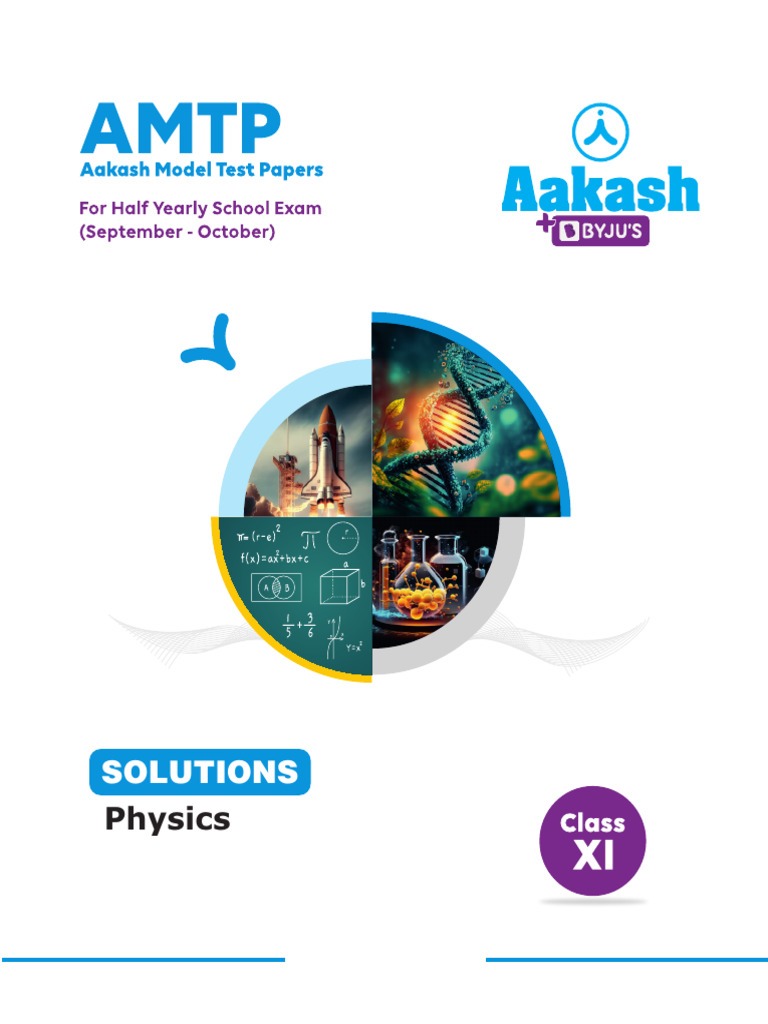 Aakash Model Test Papers Solutions Half 22 23 XI Physics | PDF | Torque ...