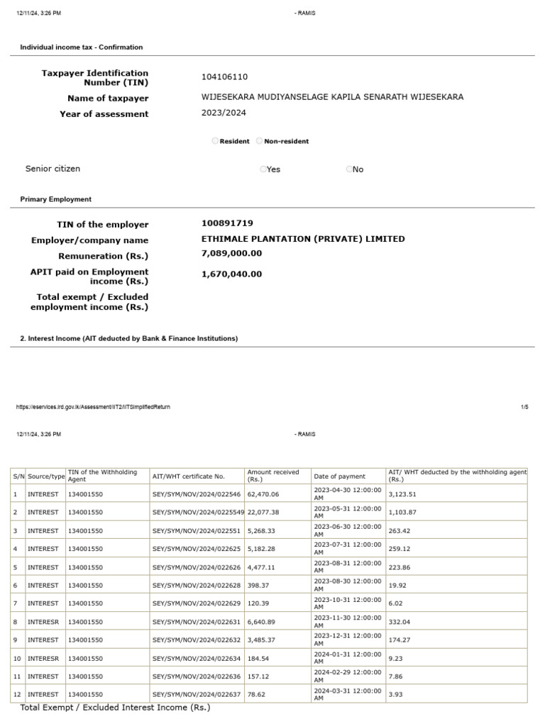 Ramis | PDF | Taxes | Payments