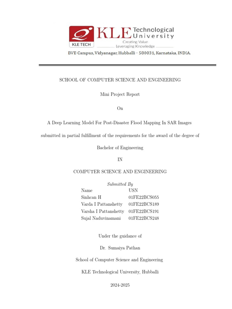 Mini Project Report Template 1 | PDF | Image Segmentation | Deep Learning