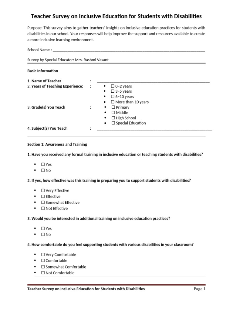 Teacher Insights on Inclusive Education | PDF | Inclusion (Education ...