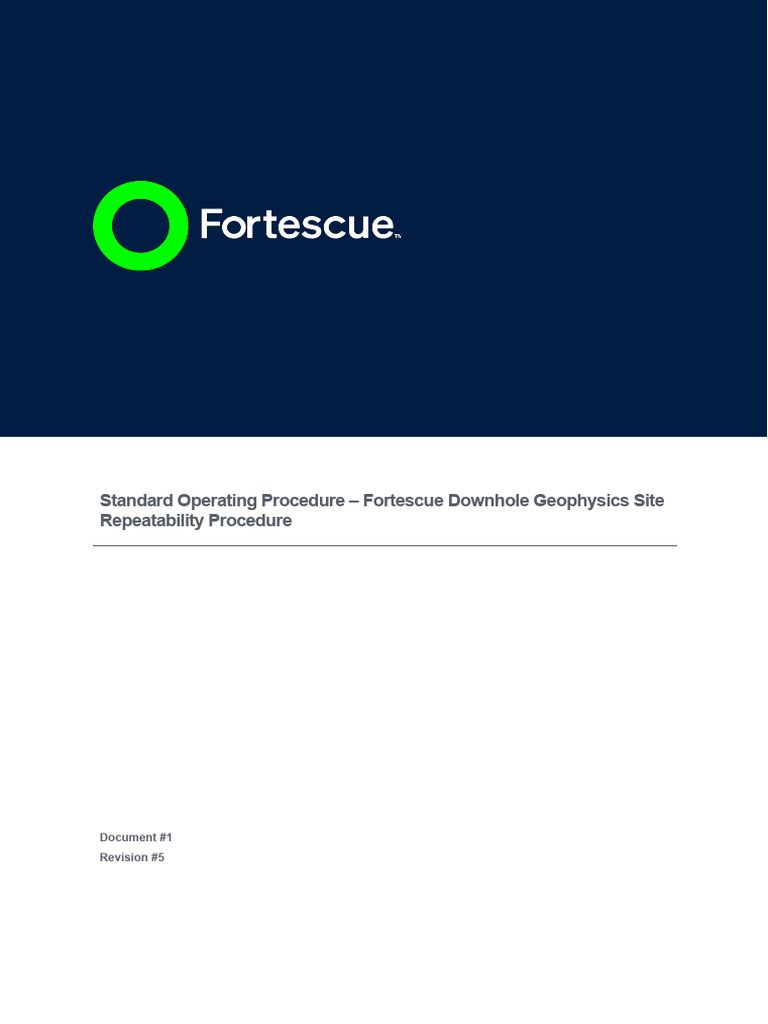 SOP - FMG Downhole Geophysics Site Repeatability Procedure - IFR | PDF ...
