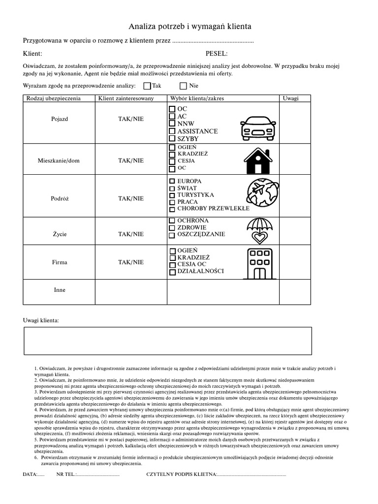 APK Analiza Potrzeb Klienta | PDF