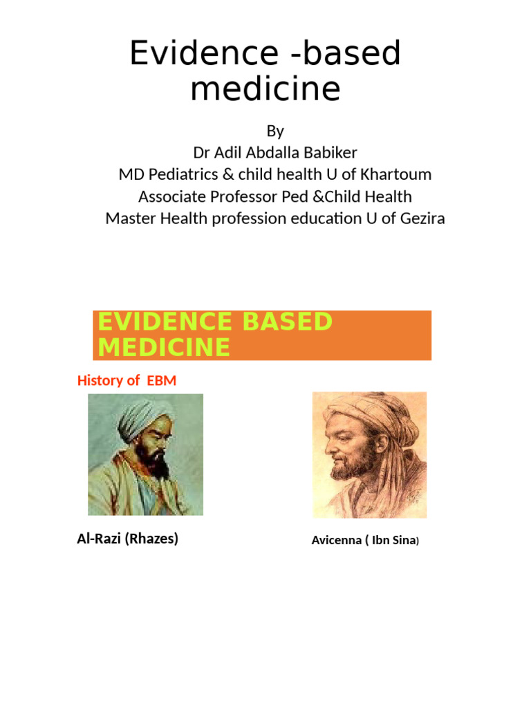 Evidence-Based Medicine Overview | PDF | Evidence Based Medicine ...