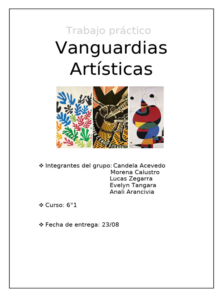 Vanguardias Artísticas del Siglo XX | PDF | Vanguardia | Collage