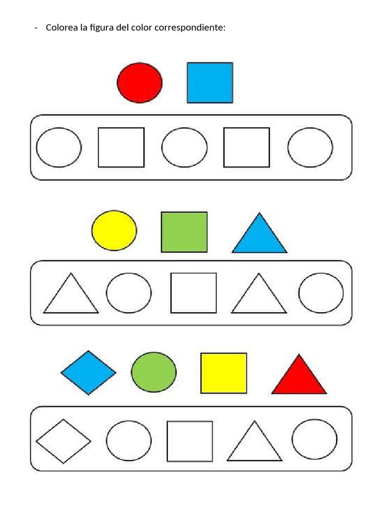 Colorea la figura correctamente | PDF