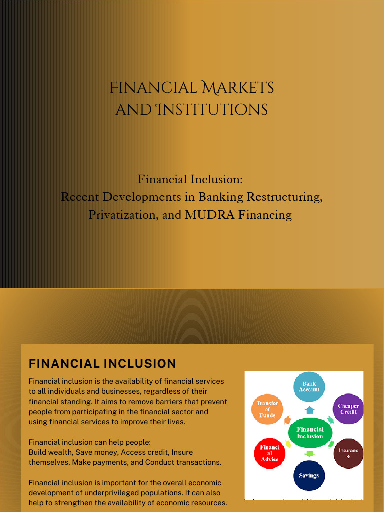 DSE Financial Inclusion PPT | PDF | Financial Inclusion | Banks