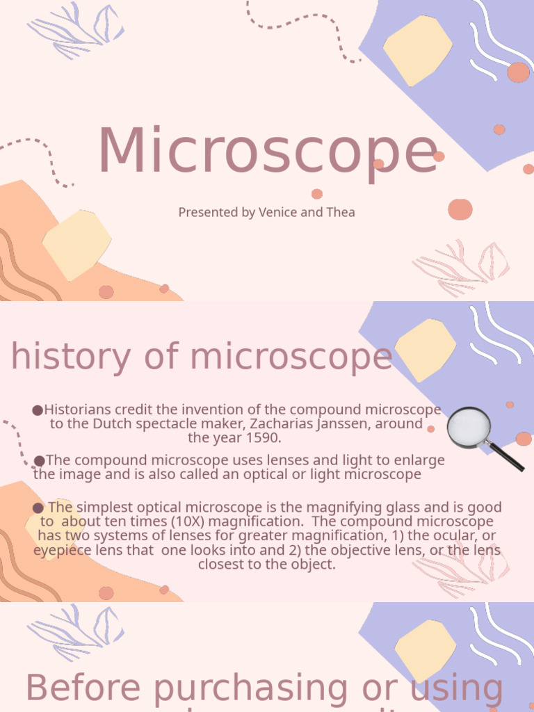 Comprehensive Guide to Microscopes | PDF | Optics | Equipment