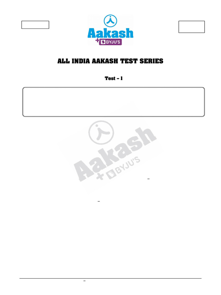 Fs Aiats-1 (Mains) 18-09-2022 Question Paper | PDF | Acceleration ...