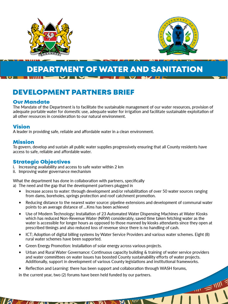 Department of Water and Sanitation | PDF | Wash | Water
