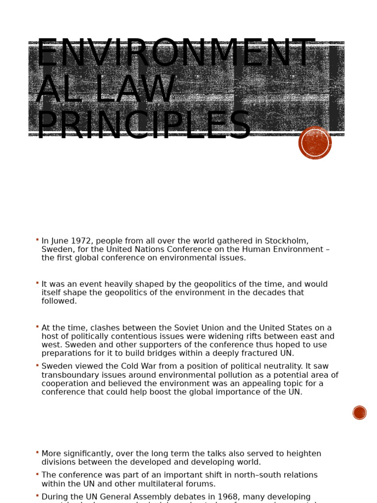 Environmental Law Principles | PDF | Environmental Law | Sustainability