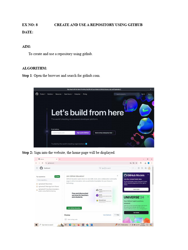 EXP 7 GITHUB | PDF EXP 7 GITHUB | PDF