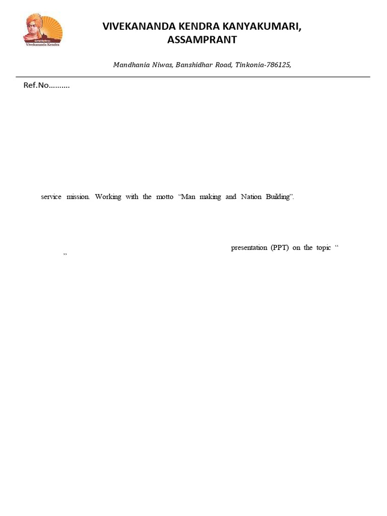 Letter To PVM TSK 2 | PDF