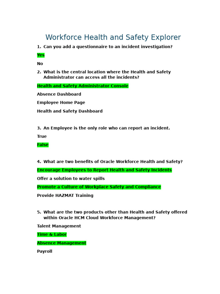 Workforce Health and Safety Explorer | PDF