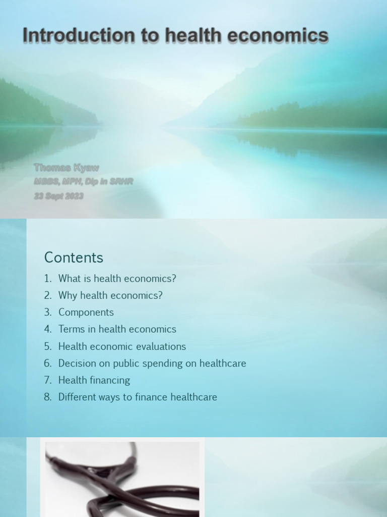 Introduction_to_health_economics | PDF | Economics | Health Economics