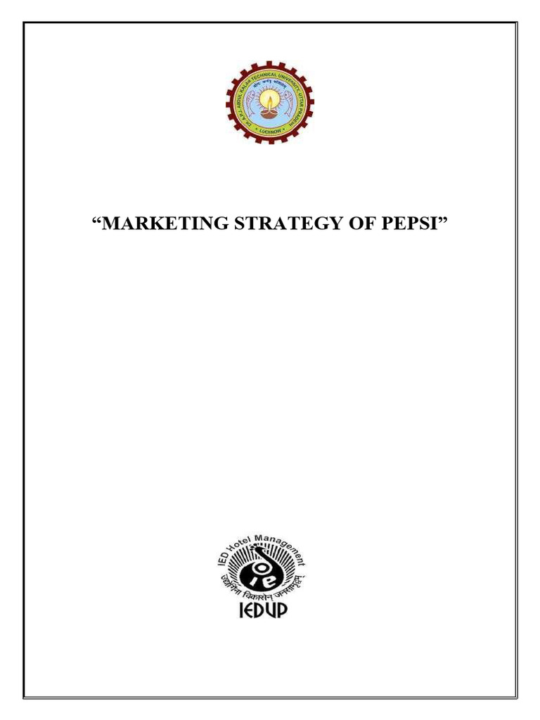 Marketing Strategy of PEPSI | PDF | Pepsi Co | Pepsi
