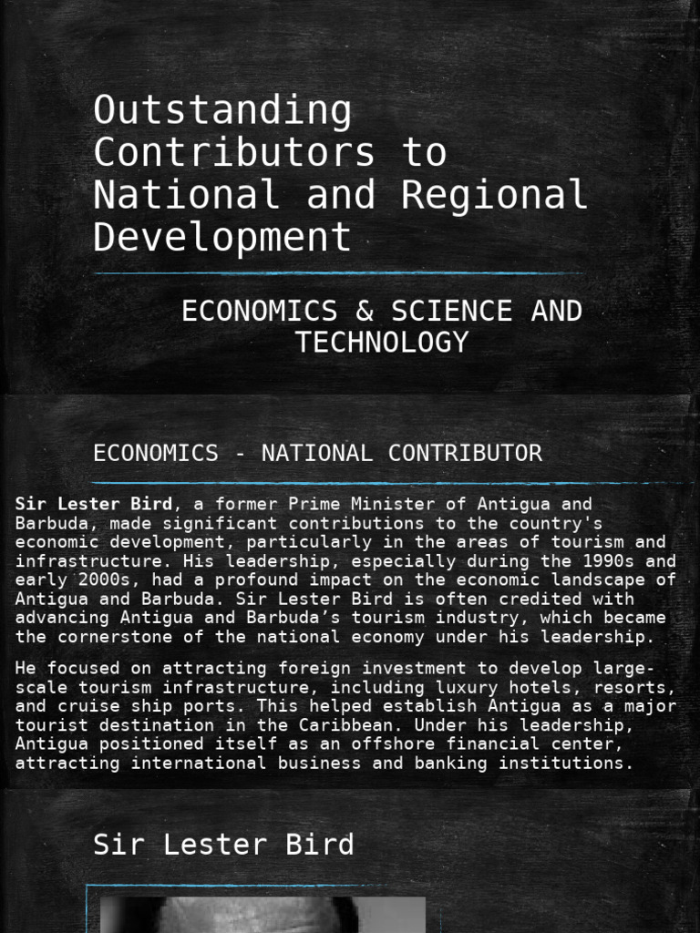 Outstanding Contributors To National and Regional Development-Economics ...