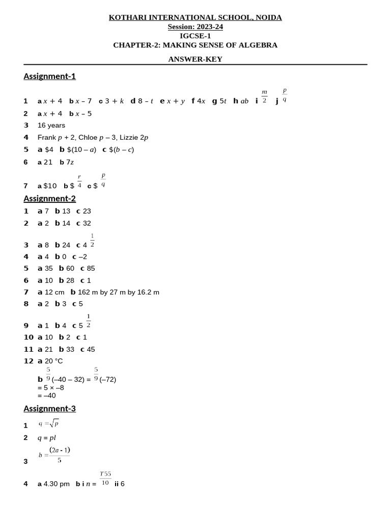 Ch-2_Practice Questions_Answer-key | PDF