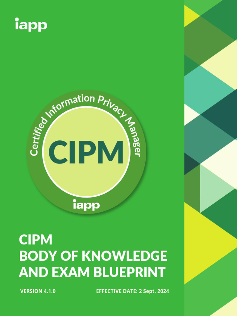 CIPM - BoK - EBP - 4.1.0 - FINAL - PROOFED - CLEAN | PDF | Privacy | Life Cycle Assessment
